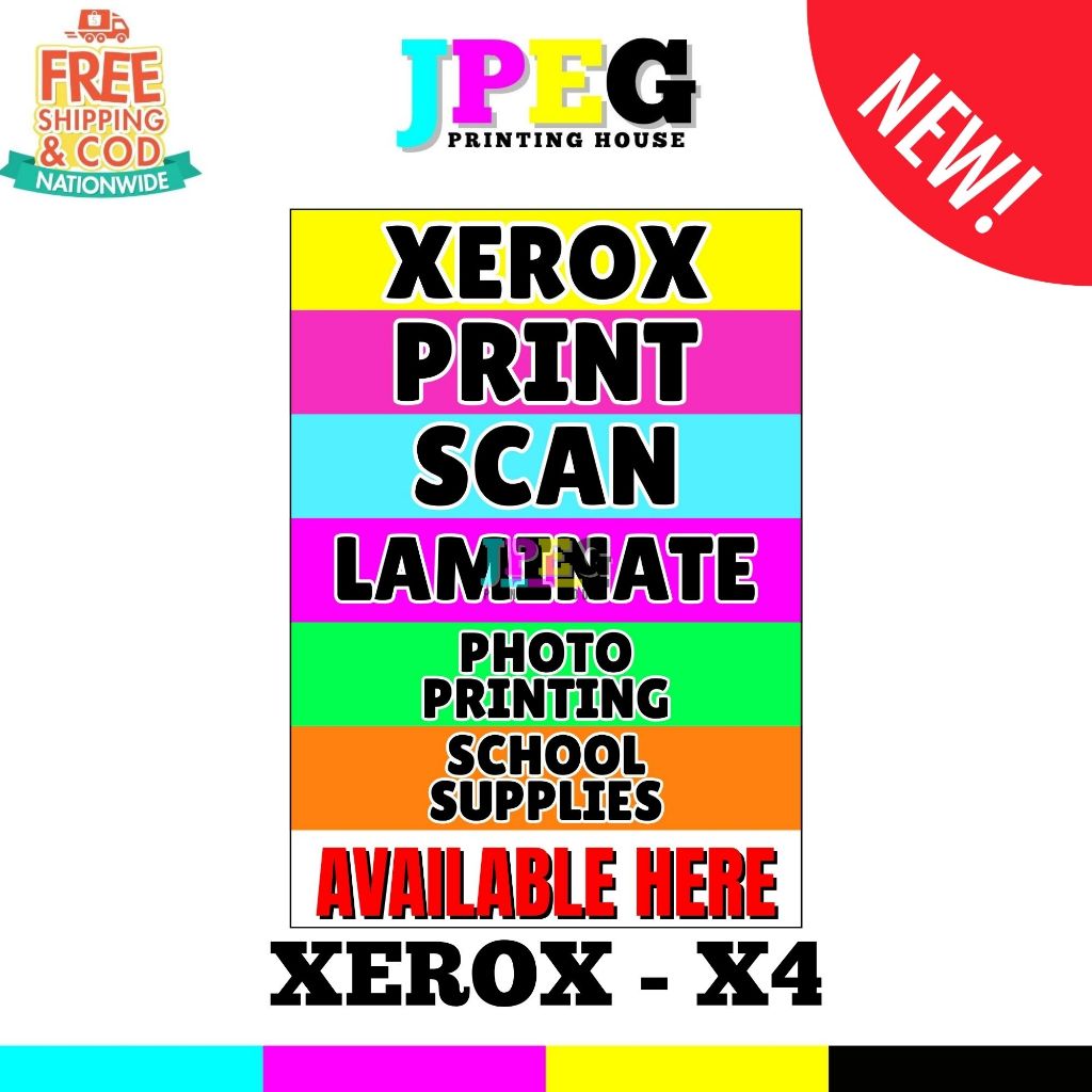 X4 LAMINATED SIGNAGE FOR XEROX LAMINATE SCAN PRINTING PRINT SCHOOL SUPPLIES PHOTOCOPY SQ ...