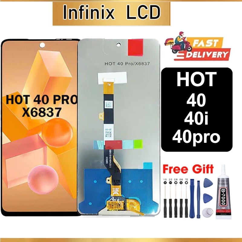 Original LCD Infinix Hot 40 Hot 40i Hot 40 Pro X6837 LCD Screen ...