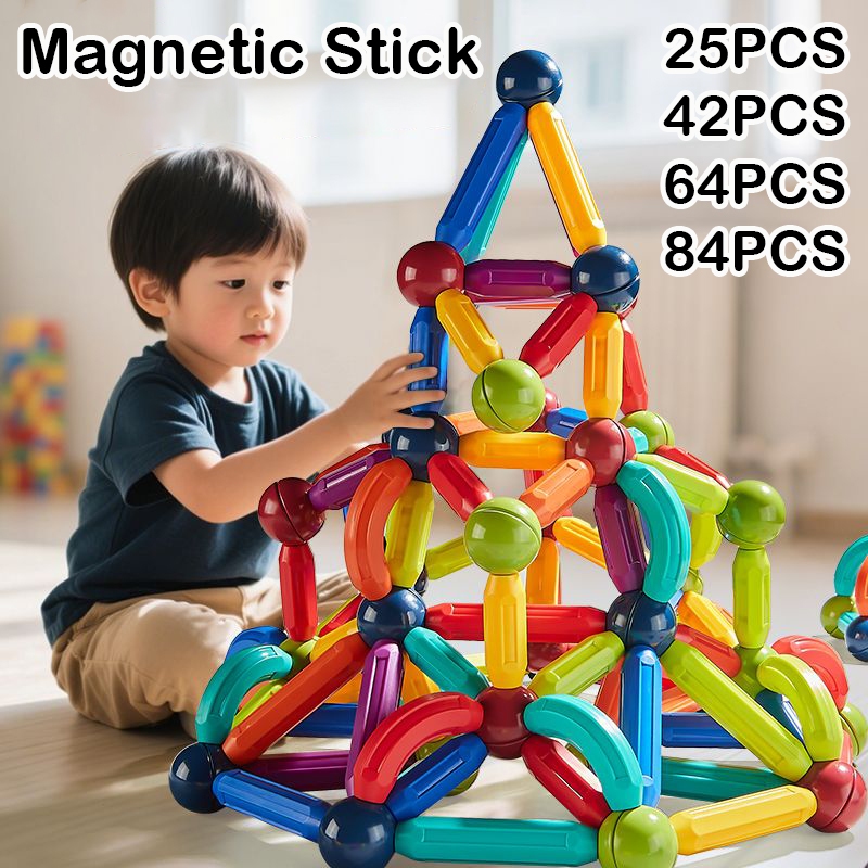 Early Educational Toy Magnetic Blocks Toy For Kids Magnetic Stick ...