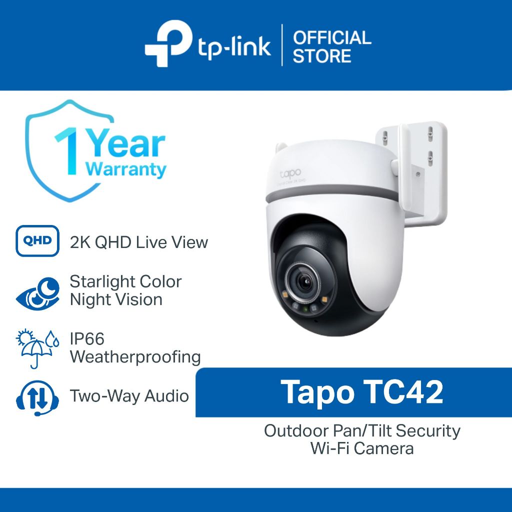 TP-Link | Tapo TC42 | Outdoor CCTV | Pan/Tilt | Security Wi-Fi Camera ...