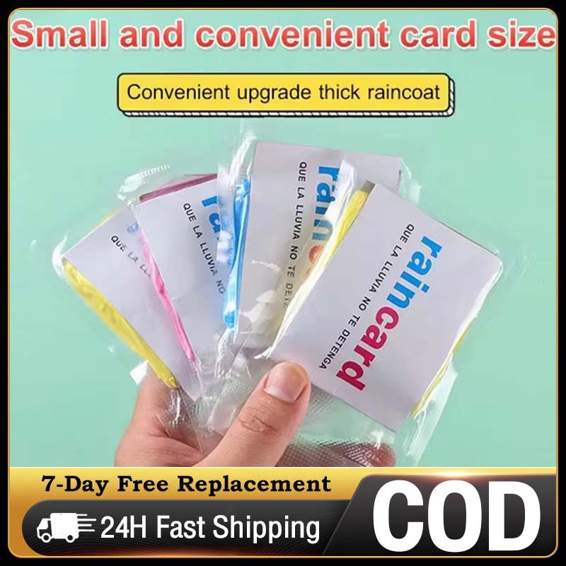5PCS Card Raincoat Portable Adult Children Compression Packaging ...