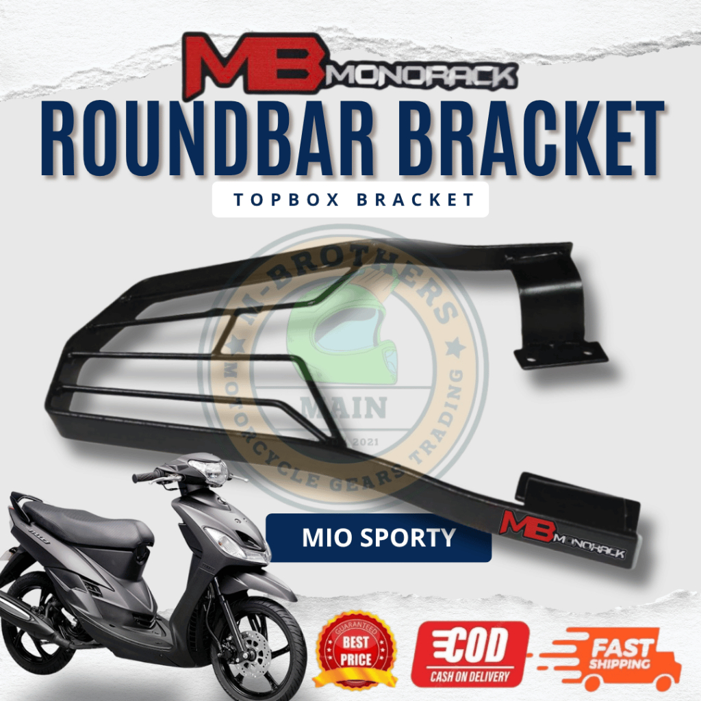 Yamaha Mio Sporty Round Bar MB Monorack Topbox Bracket for Motorcyle ...