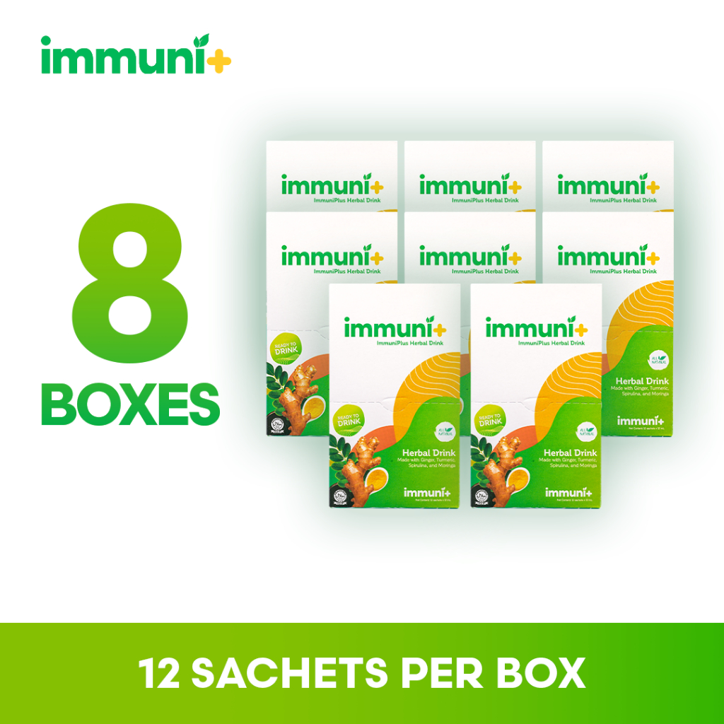 Immuni+ ImmuniPlus Herbal Drink 8 Boxes x 12 Sachets x 12ml | Shopee ...