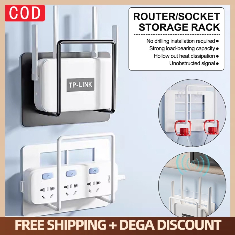 Drill - Free Wall - mounted WiFi Shelf and Stand for Set - top Boxes ...