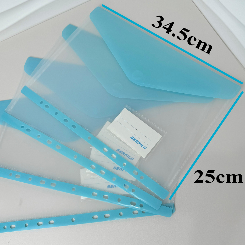 Long 11 Holes Punch Binder Pocket File Envelopes for 2/3/4 Ring Binder ...