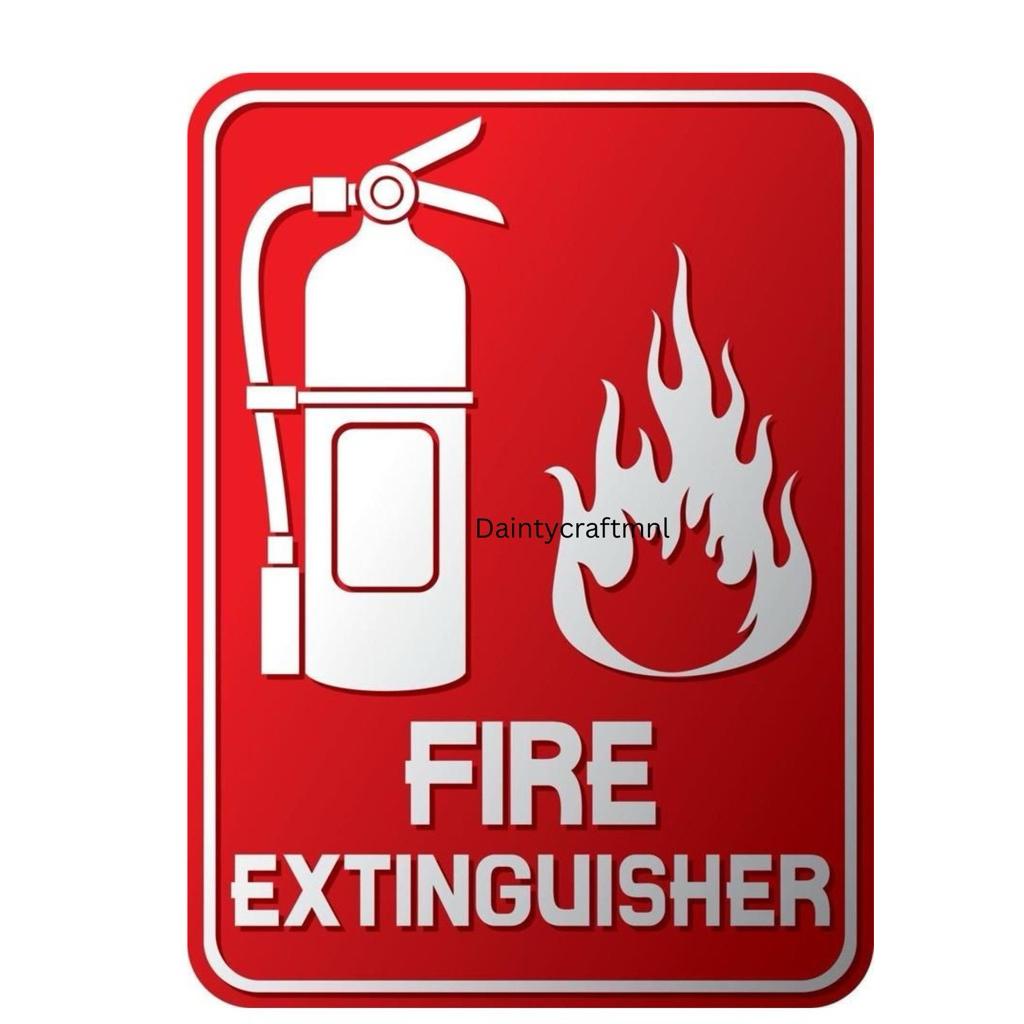 fire extinguisher a4 size sign home signage | Shopee Philippines