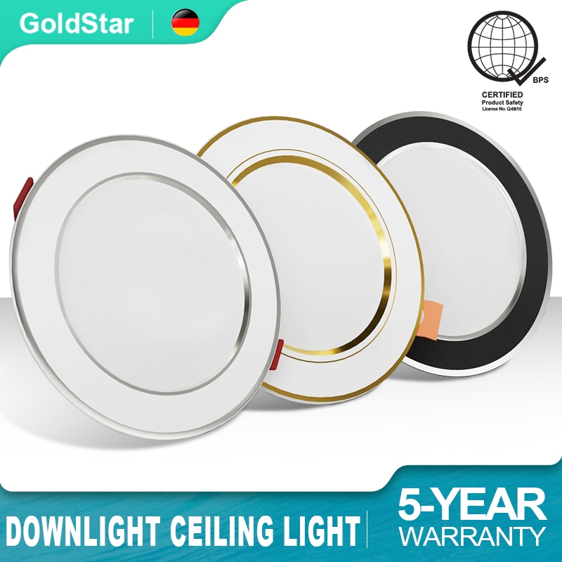 Gold Star Ultra Thin Pin Light Led Ceiling Light Tri Color Recessed ...