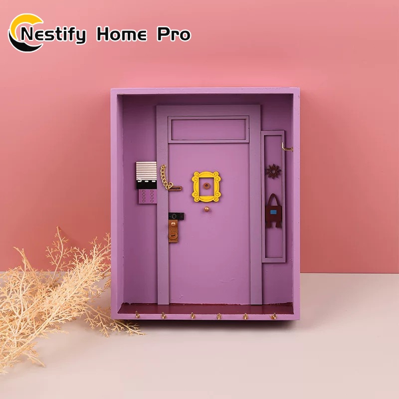 Purple Door Key Holder Hooks Rack Wall Hanger Entryway | Shopee Philippines