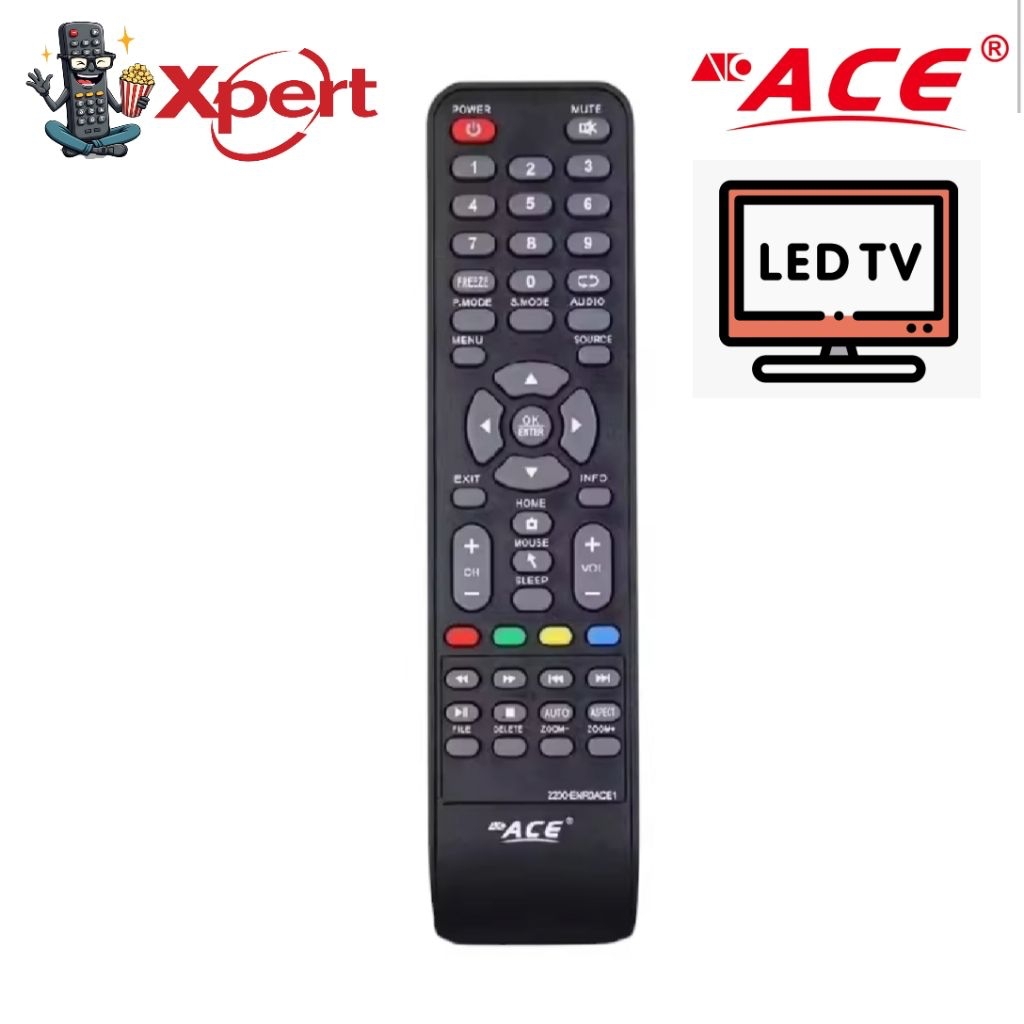 ACE LED TV Remote Control Original | Shopee Philippines