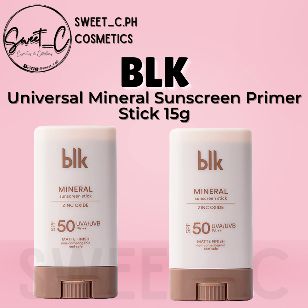 Blk Cosmetics Universal Mineral Sunscreen Primer Stick 15g | Shopee ...