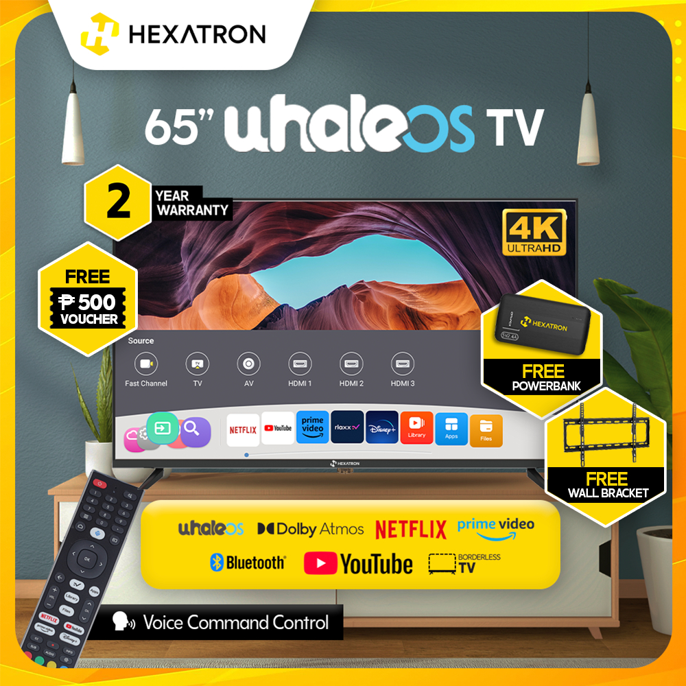 Hexatron 65" Digital WhaleOS 3.0 Smart Full HD TV with AI Powered Voice 65WHOSH01 | Shopee ...