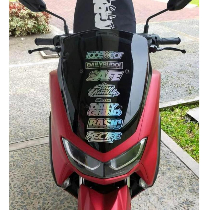7pcs. Visor Stickers Set 1(JRP, Motodeck, Black Series) | Nmax, Adv ...