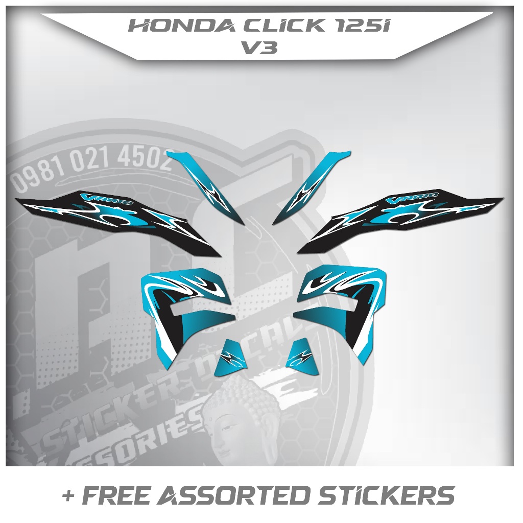 Honda Click V3/ V4 Slashes Sticker Decals 2025 | Shopee Philippines