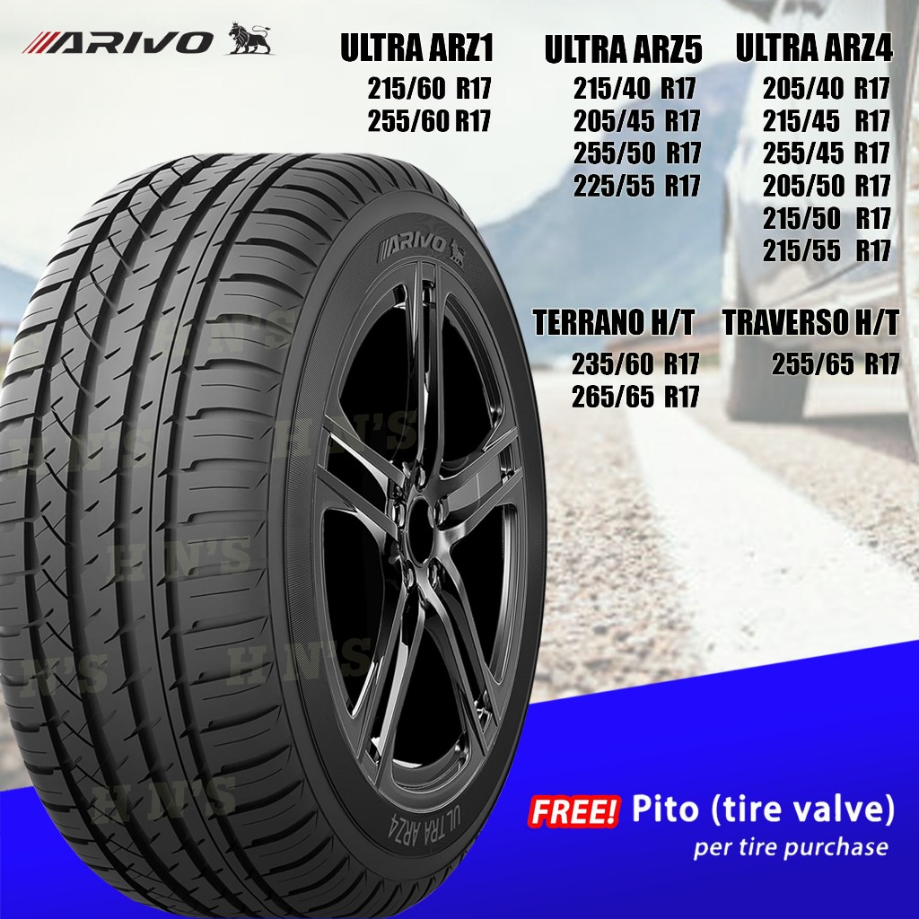 ARIVO Premio ARZ1 / Ultra ARZ4 / Ultra ARZ5 / Terrano ARV HT ( 205/40 R17, 215/40 R17, 205/45 ...