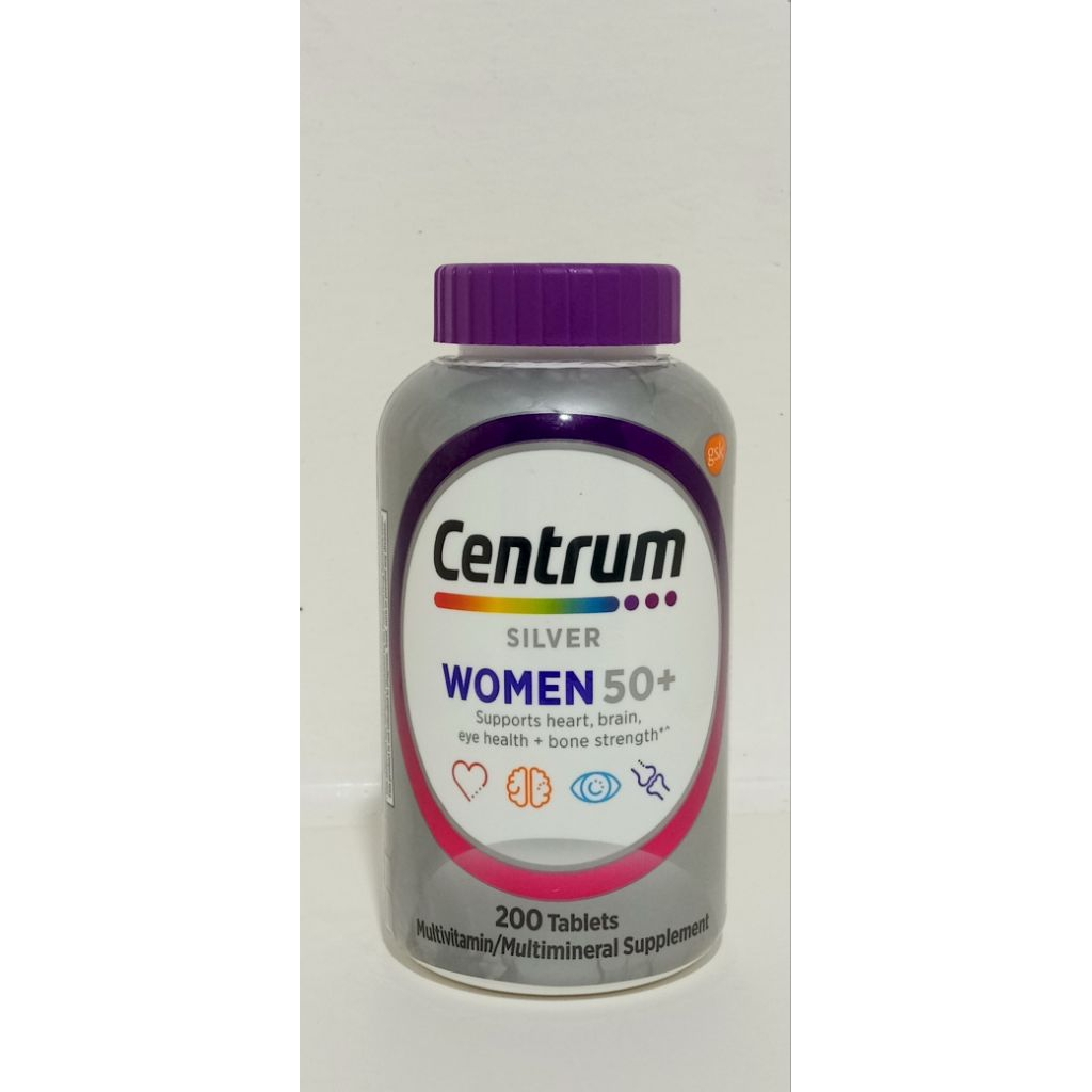 CENTRUM SILVER WOMEN 50+ 200 TABLETS EXPIRY DATE AUGUST 2026 | Shopee ...