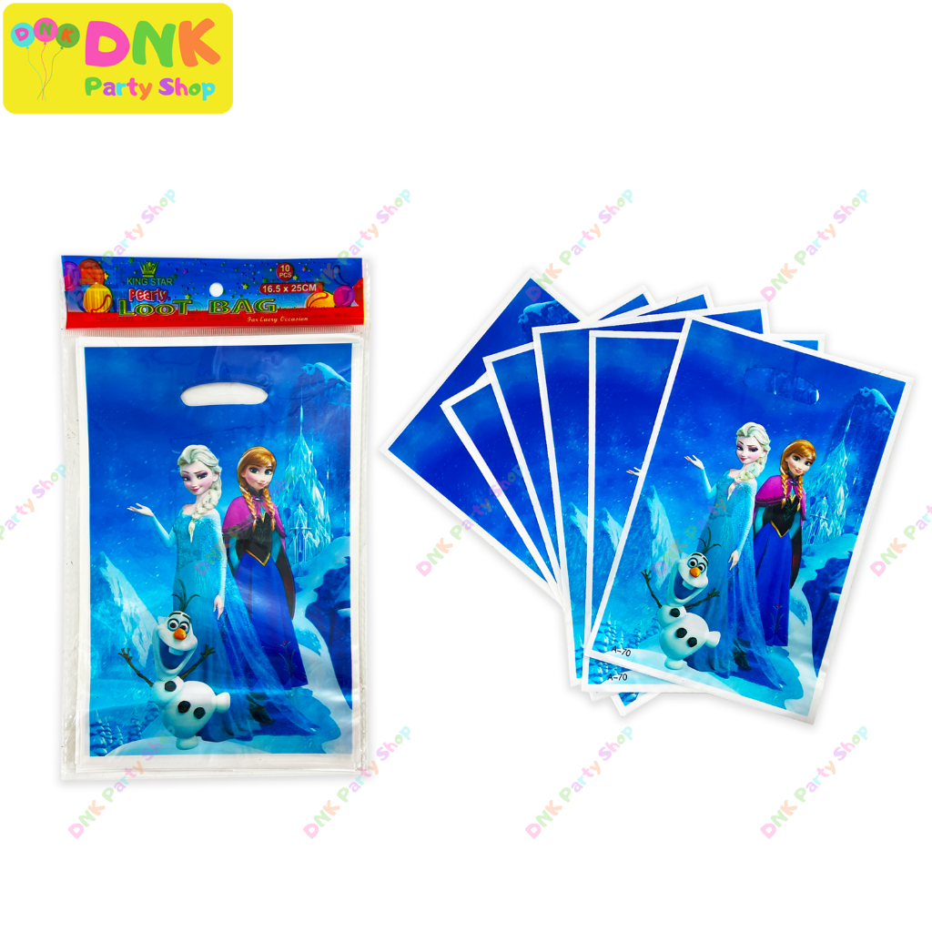 10 pcs Frozen Elsa Anna Theme Character Pearly Loot bags Girl Giveaways ...