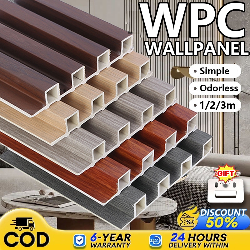Waterproof 22MM WPC Wall Panel 3D Fluted Design | PVC Grille Eco Board ...