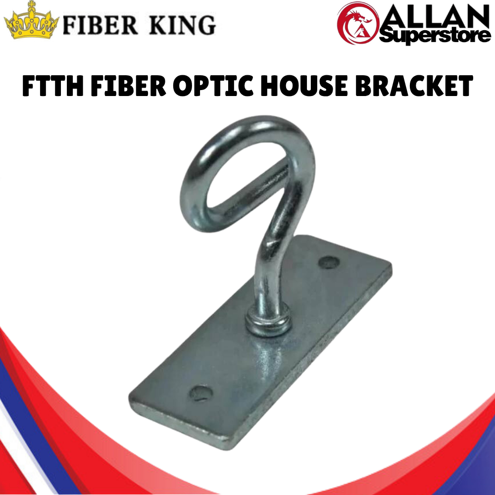 Fiber King Galvanized House Bracket metallic Fiber Optic Cable Clamp | FTTH/FTTX | fiber cable ...