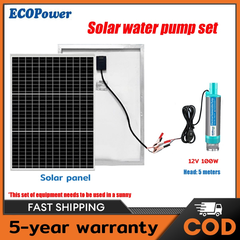 ECOPower Solar water pump set DC 12V 100w solar water pump oil pump ...