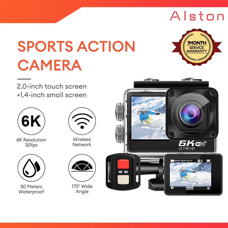 Alston E-CAM A12 PRO Action Camera 6K 30fps Ultra Hd with EIS Anti ...