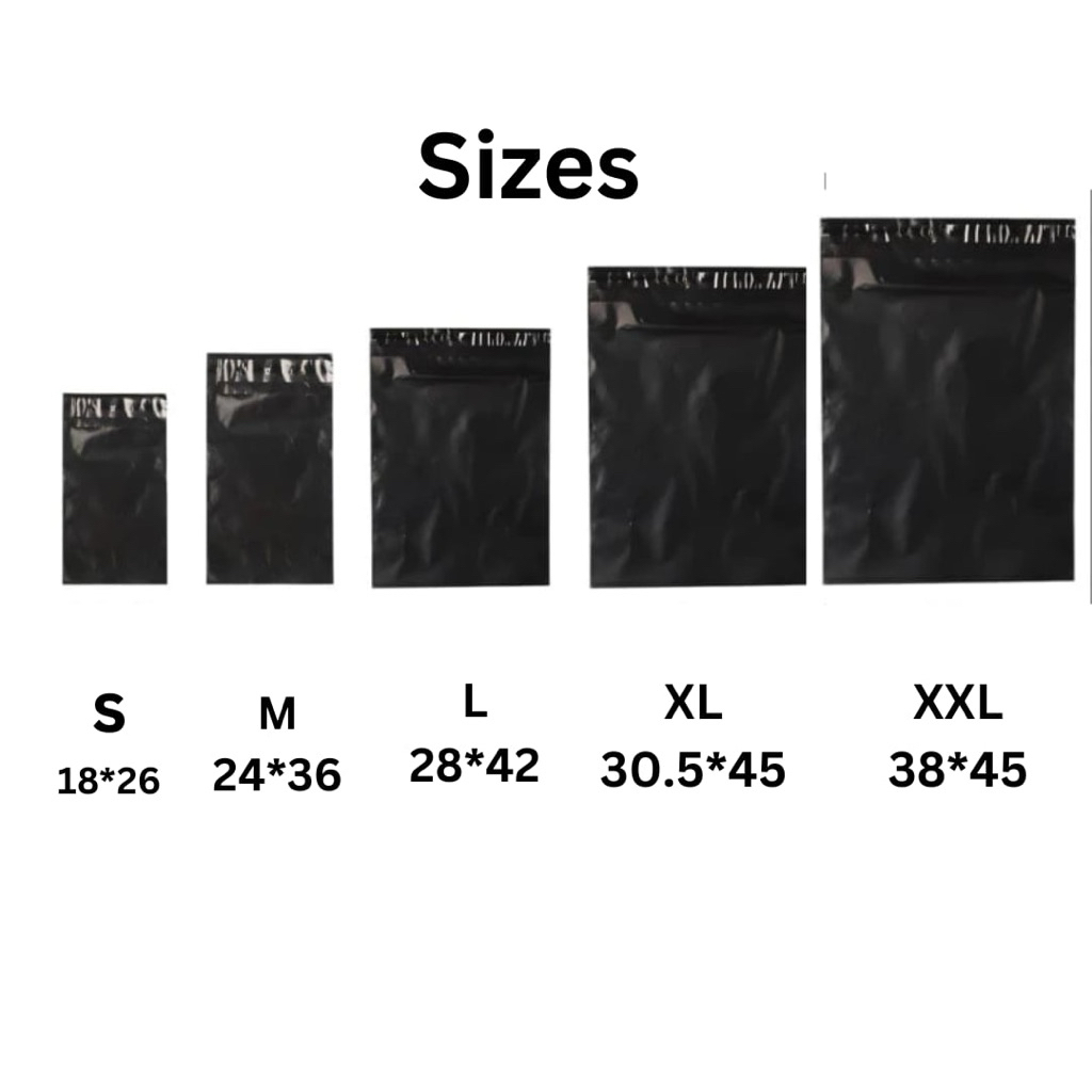 50 PCS 100 PCS Black Courier Pouch Shipping Pouch | Shopee Philippines