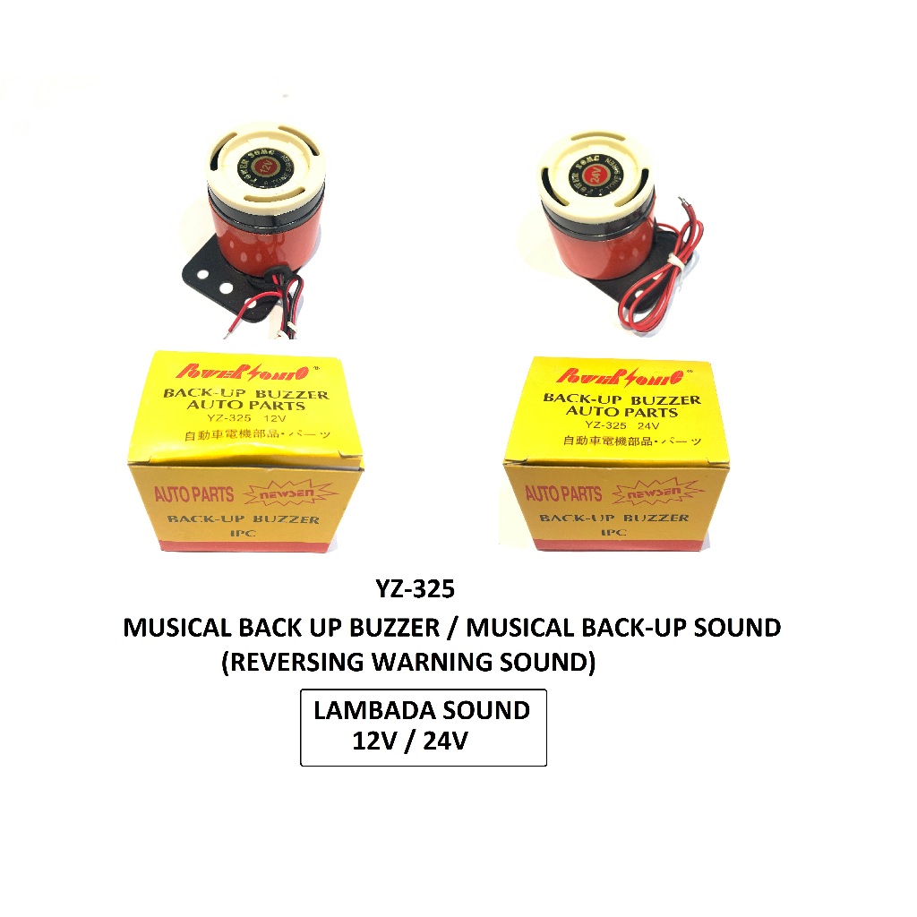 CARS / TRUCKS MUSICAL BACK-UP BUZZER 325 12V OR 24V. LAMBADA SOUND ...