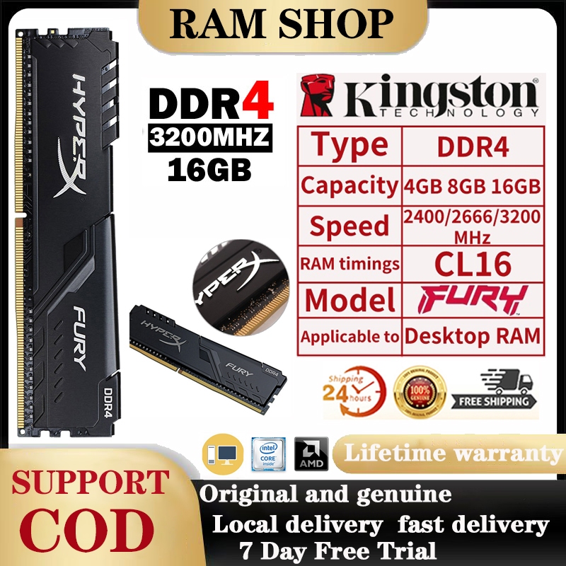 Kingston Hyperx DDR4 Ram 4GB 8GB 16GB 2400MHZ 2666MHZ 3200MHZ Dimm For Desktop Memory Brand new ...