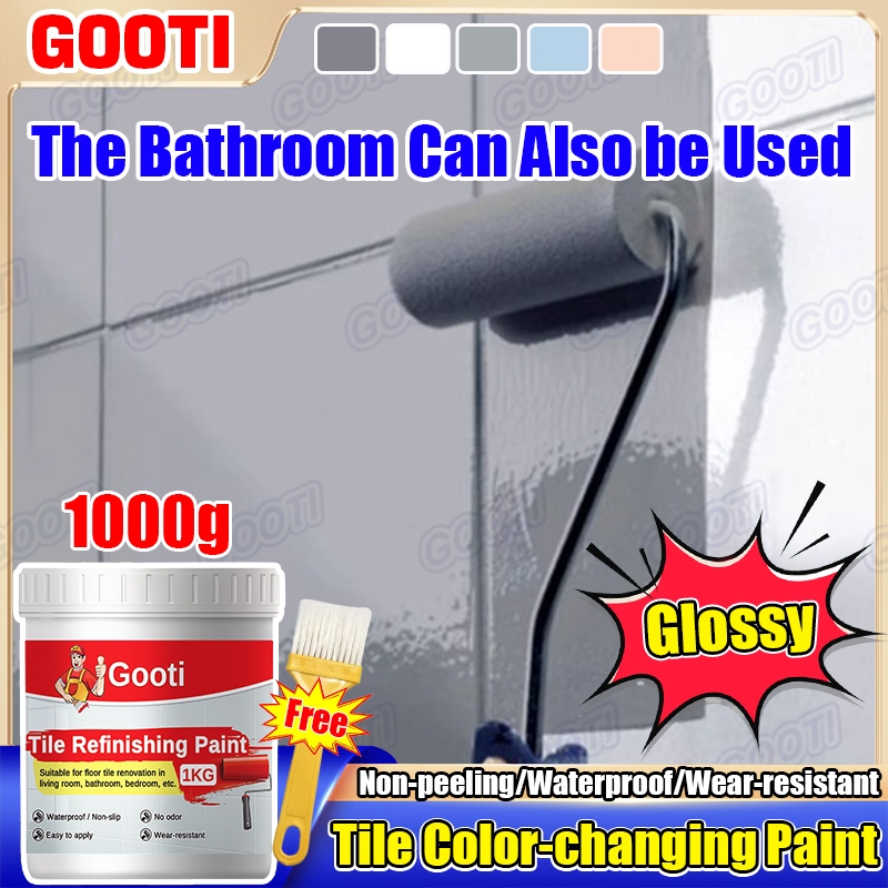 Glossy Tile Color-changing Paint Renovation Bathroom Floor Wall Tile ...