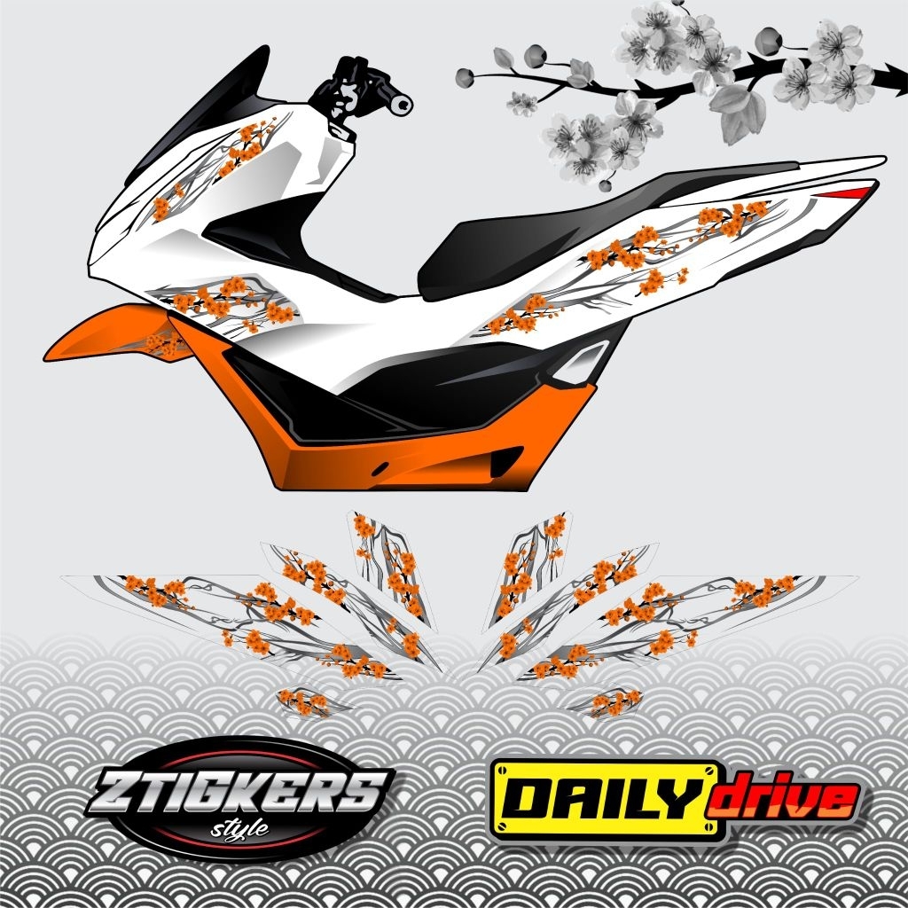 HONDA PCX 160 SAKURA DECAL DESIGN | Shopee Philippines
