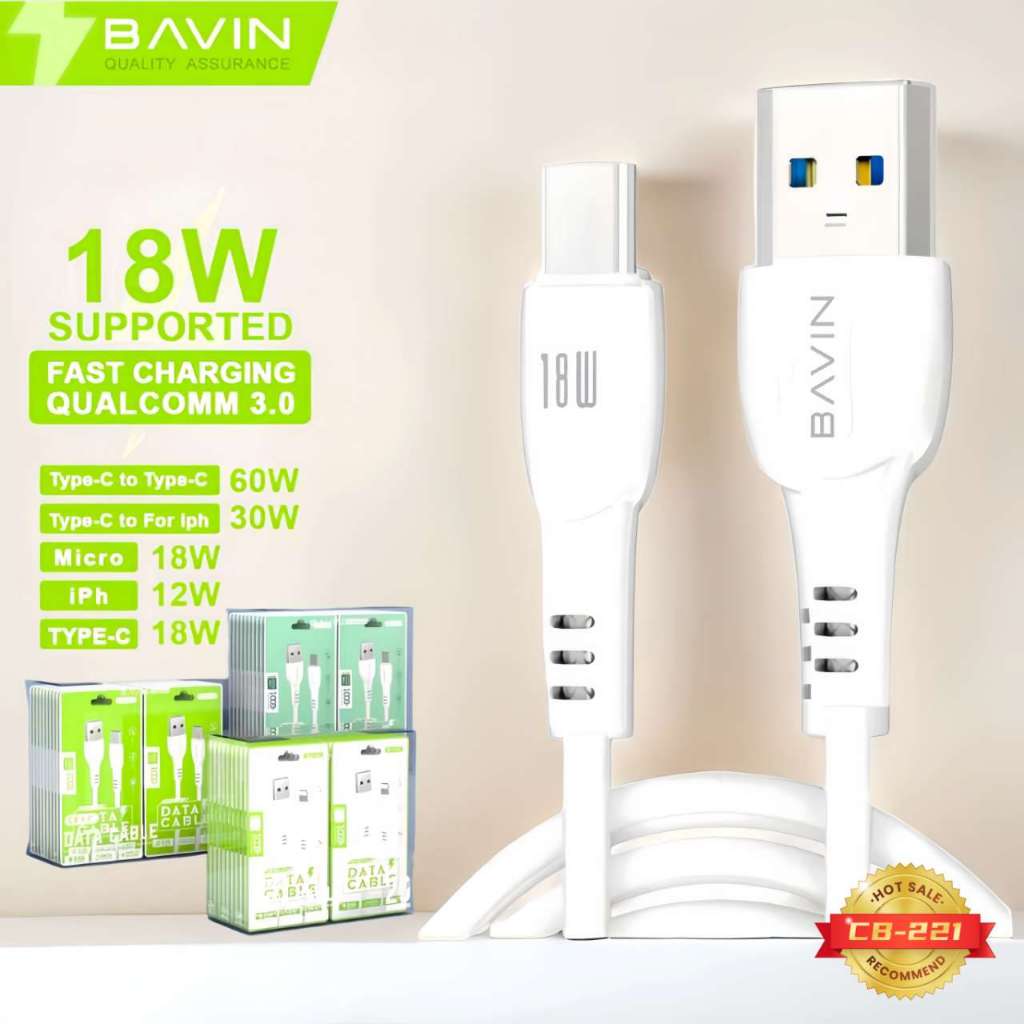 Bavin cb221 60W 30W 18W USB Cord Fast Charging PD Type-C Cable For ...