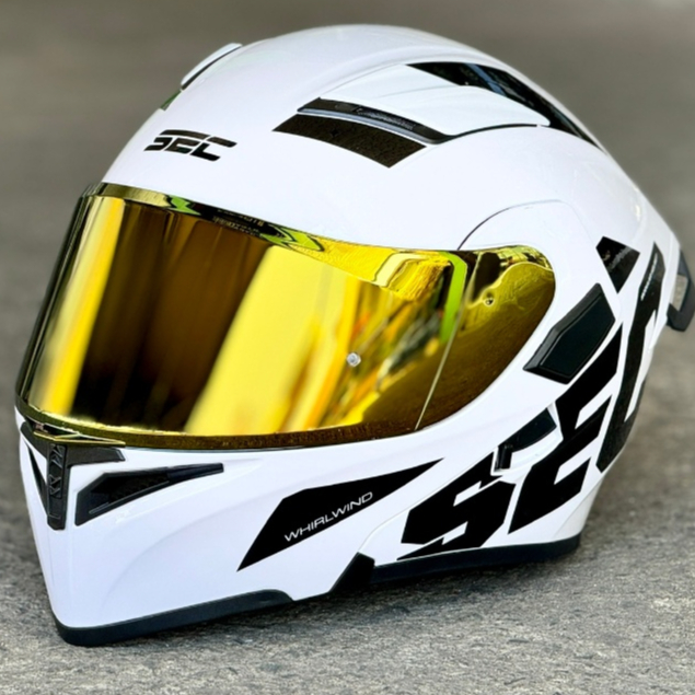 SEC Whirlwind Modular Dual Visor Helmet for Motorcycle (Free Clear ...