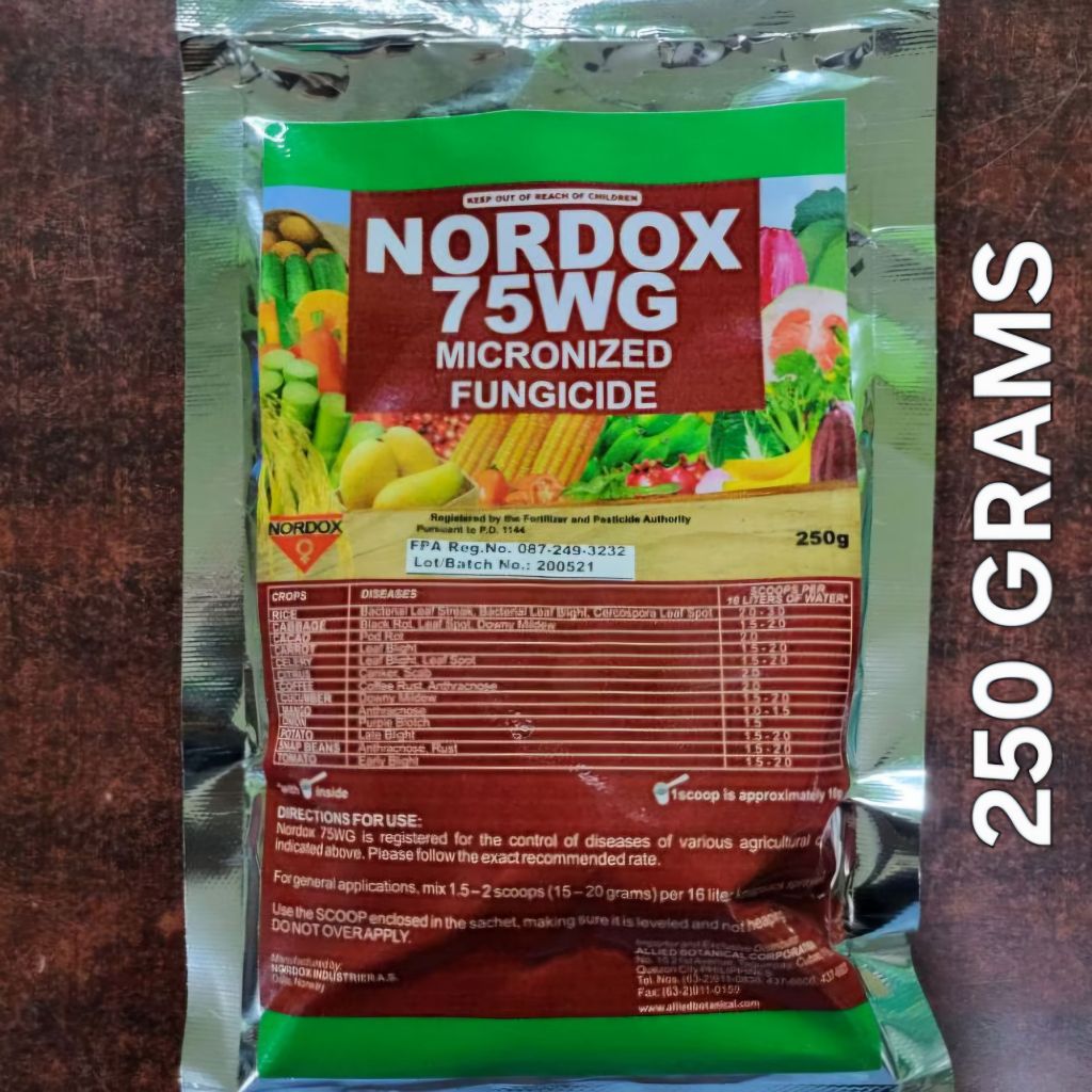 NORDOX 75WG (250 GRAMS) COPPER FUNGICIDE FOR PLANTS AND ORNAMENTALS BY ...