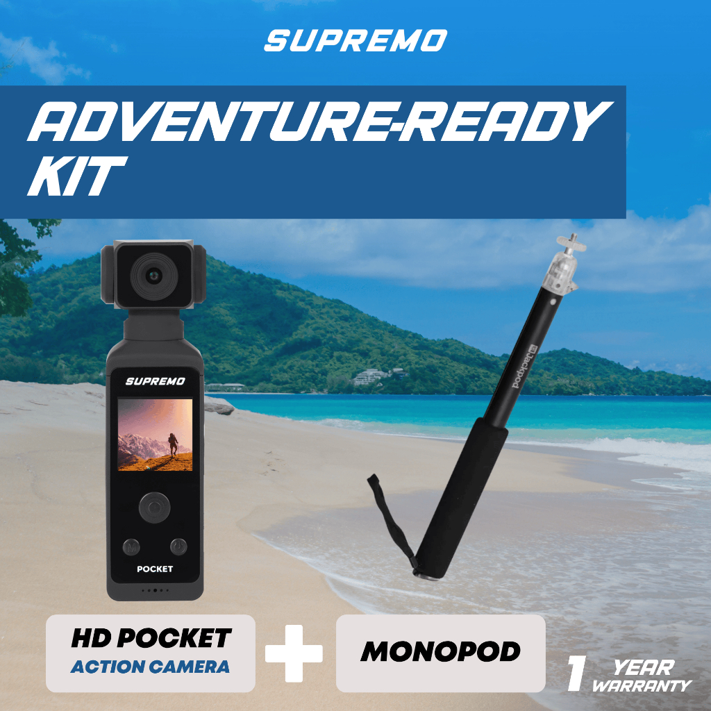 Bundle 3 Supremo Ultra HD Pocket + Monopod | Shopee Philippines