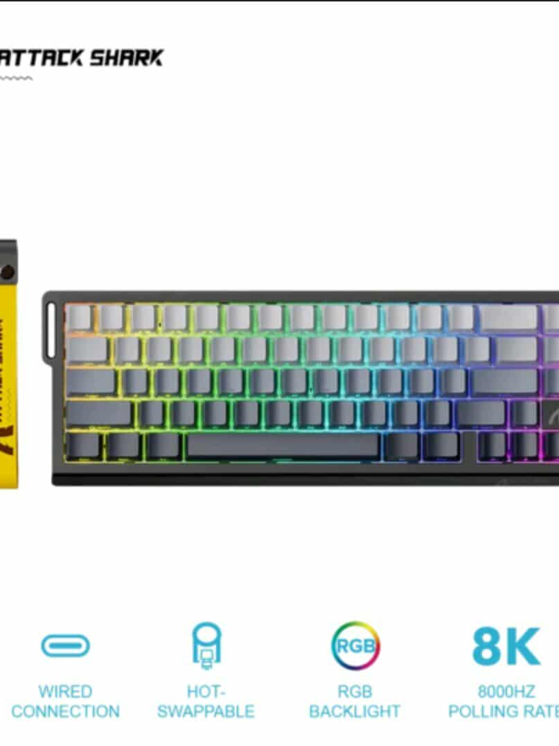 [100% Original] Attack Shark X68 HE 60% Wired 8KHz Rapid Trigger ...