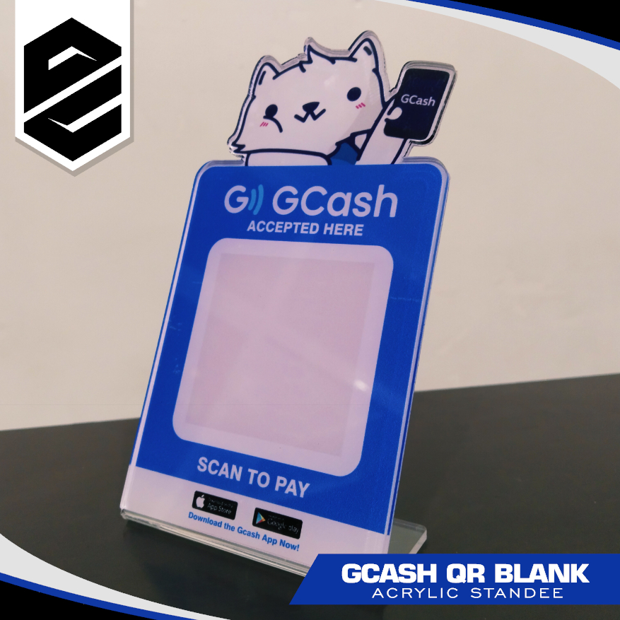 STANDEE GCASH BLANK QR CODE MADE IN ACRYLIC PROVIDE YOUR QR STICKER ...
