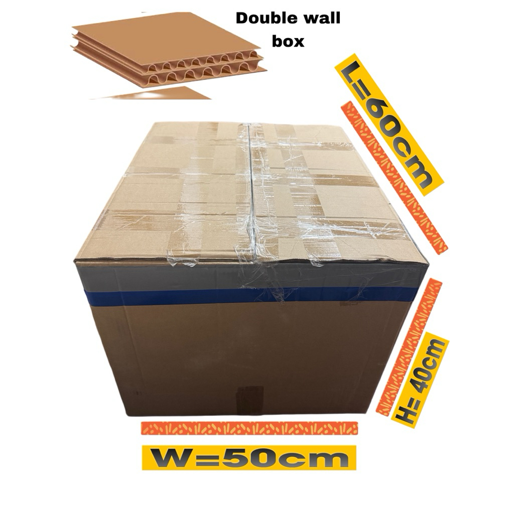 Heavy Duty Shipping Box G Double Wall Corrugated Carton (Used) | Shopee ...