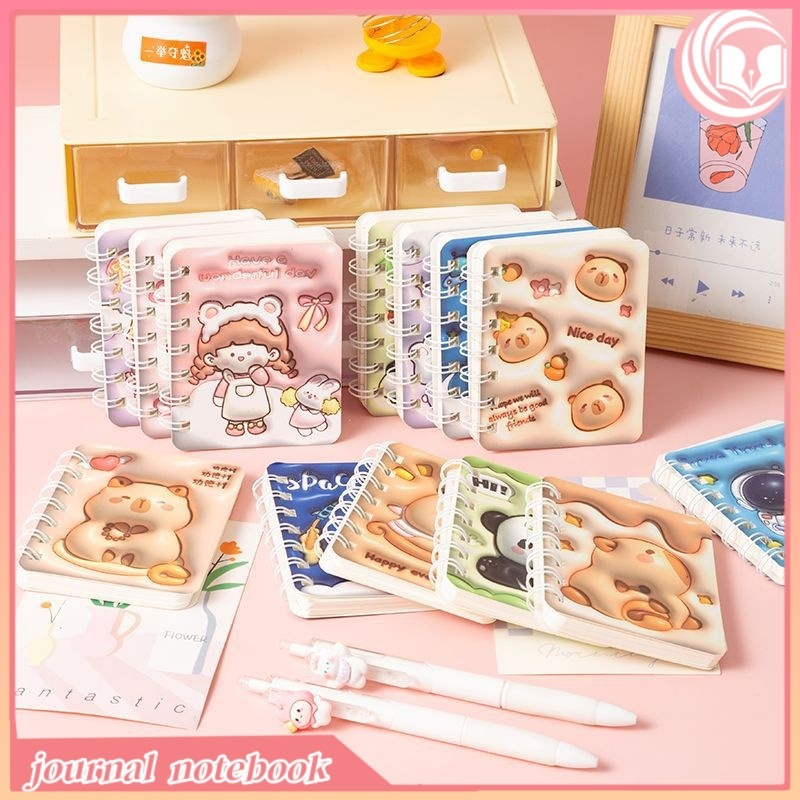 Cartoon A7 Coil Notebook Student Dedicated Notebook Mini Portable Small ...