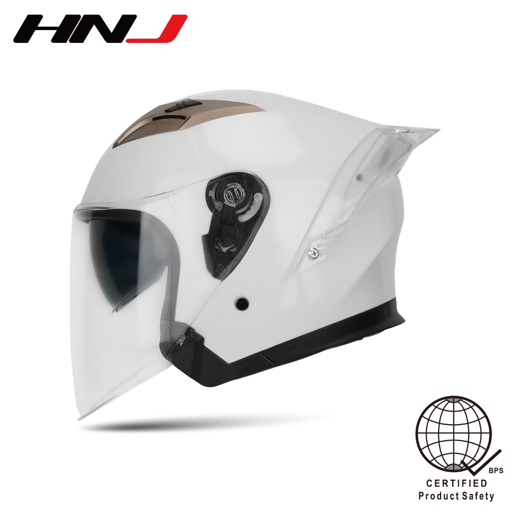 HNJ 807 Motorcycle Half Face Helmet Dual Visor for men and woman ...