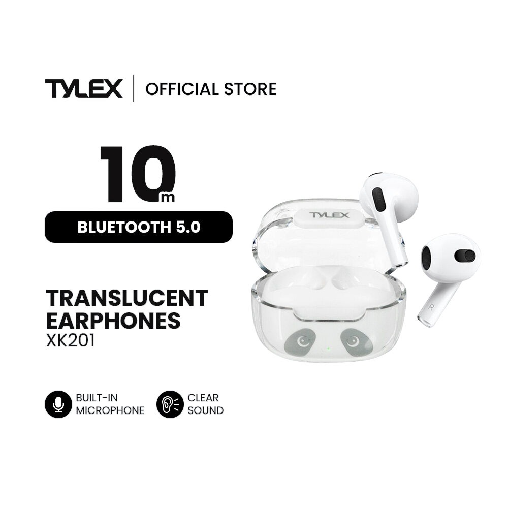 TYLEX XK201 Translucent Mascot Wireless Earphones Bluetooth 5.0 Type-C ...