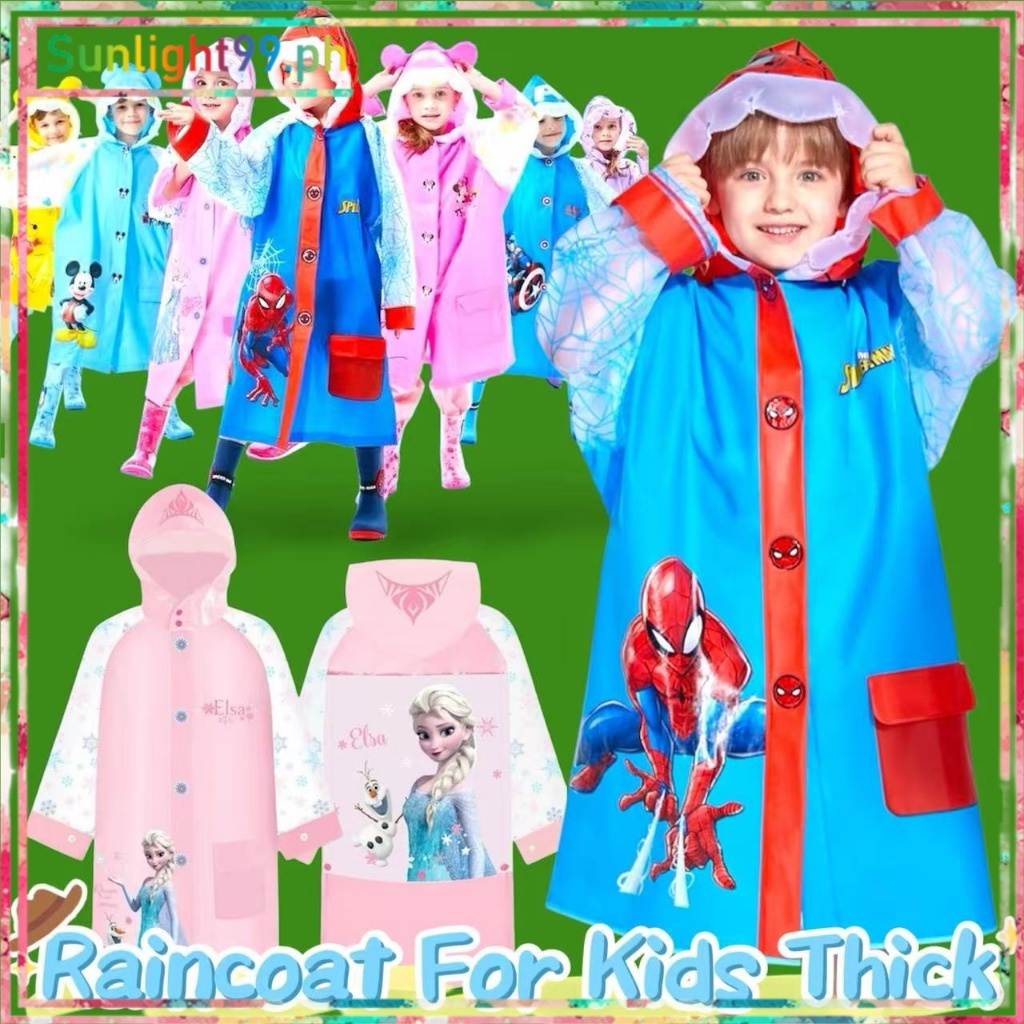 Colorful Cartoon Character Makapal Waterproof Kapote for Kids Hooded ...