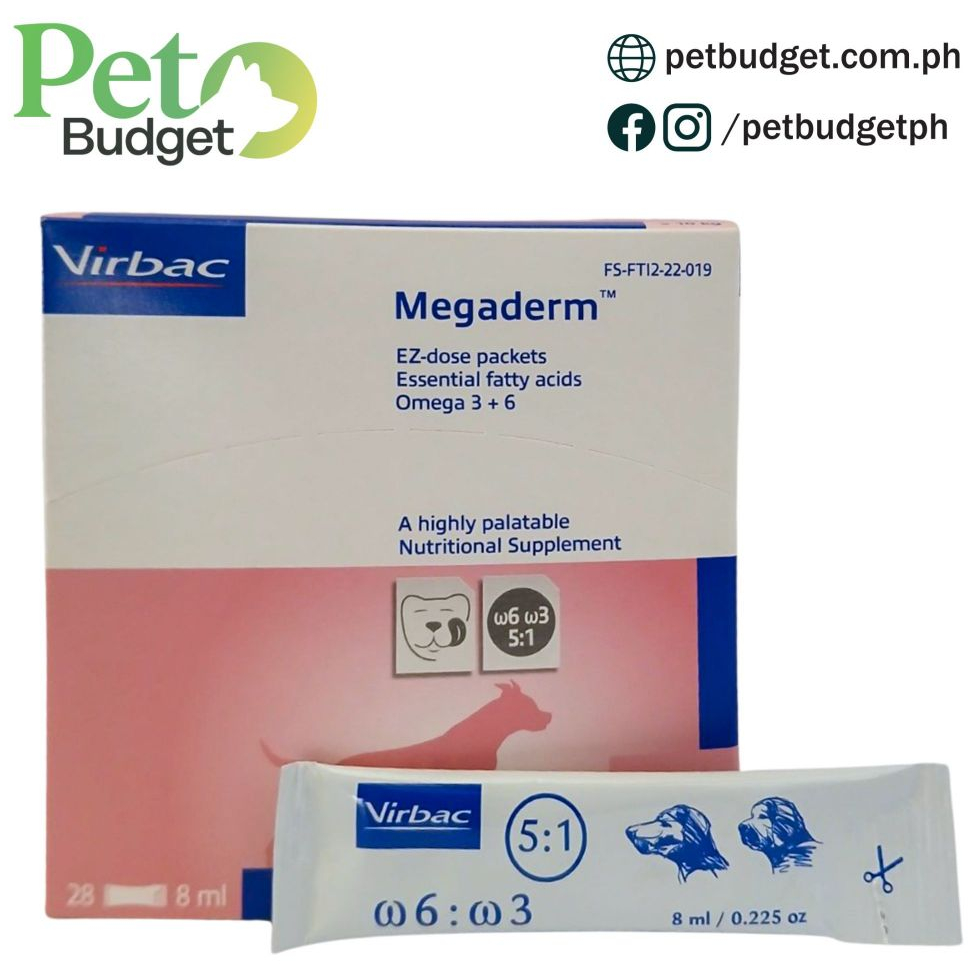 Virbac Megaderm 8ml per box (28 sachets) I Nutritional Supplement for ...
