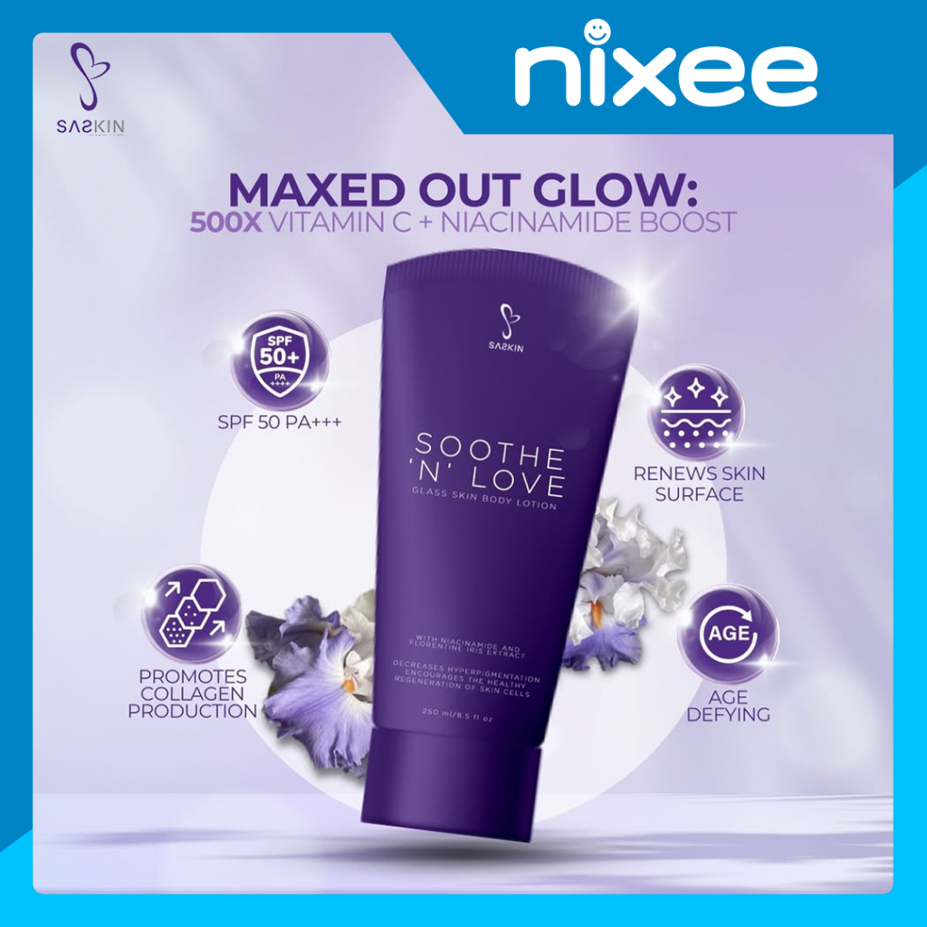 Nixee Original Saskin Soothe 'N' Love Glass Skin Body Lotion Whitening ...
