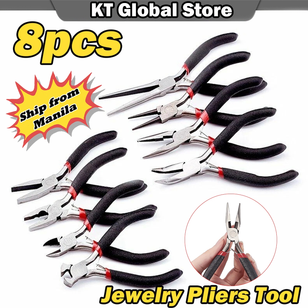 8pcs/Set Professional Beading Jewelry Pliers Kit Strong Multi-Purpose ...