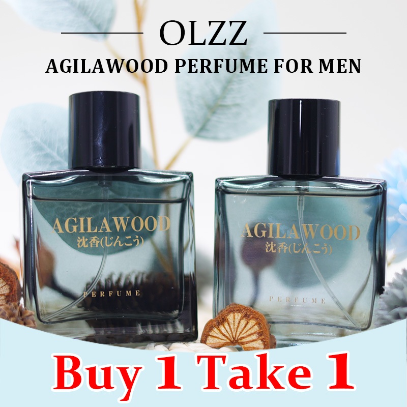 【Buy 1 Take 1】OLZZ Agilawood Perfume for Men Fresh and Lasting Scent ...