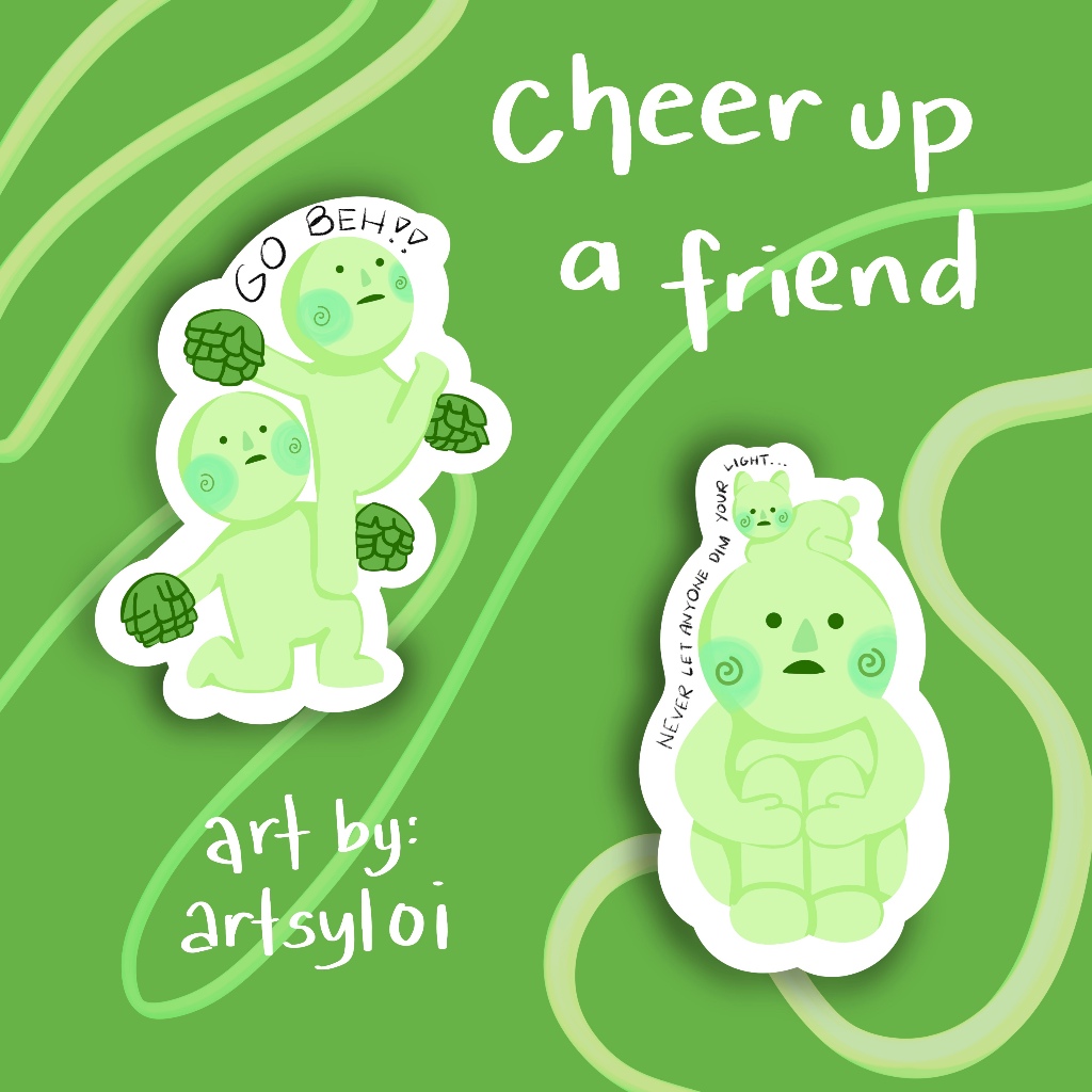 Smiski Fan Art Vinyl Waterproof Stickers - Art by Artsyloi | Shopee ...