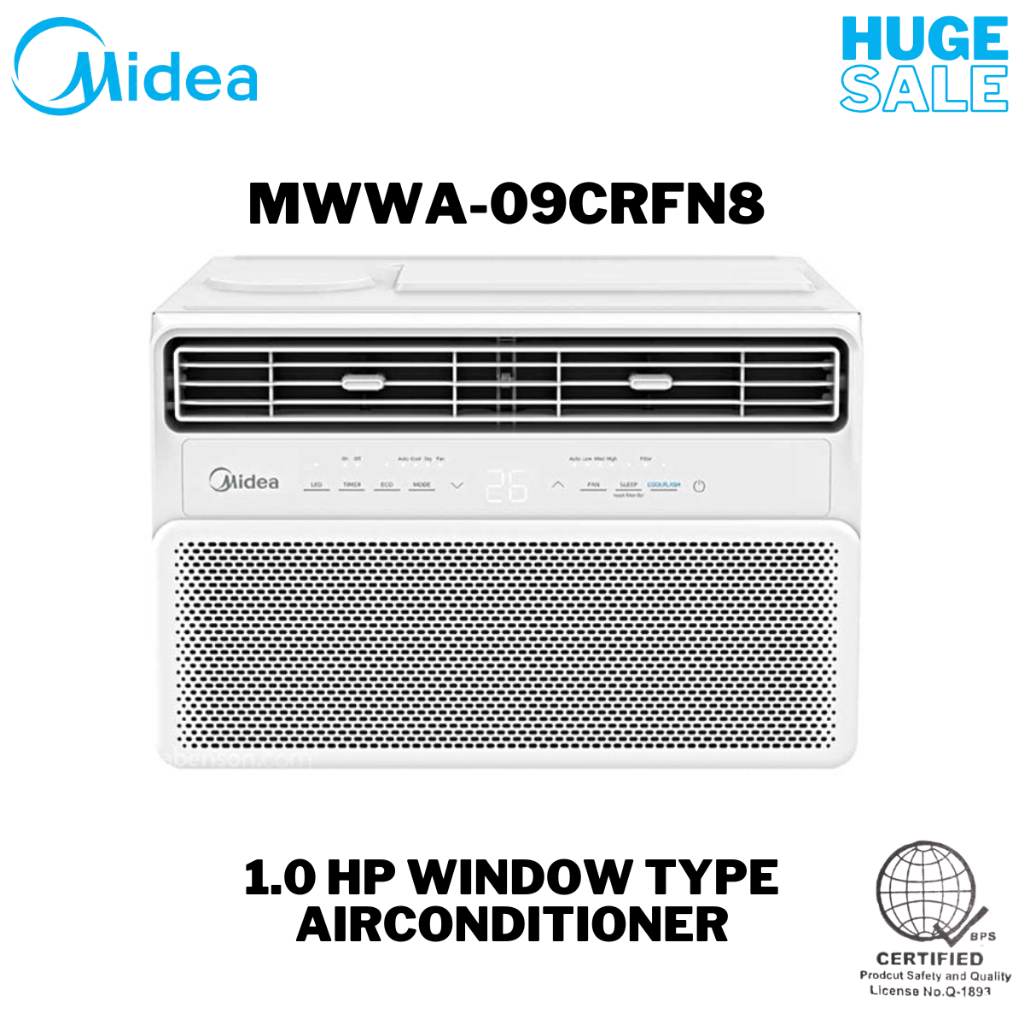 MIDEA FULL DC INVERTER QUBE MWWA-09CRFN8 1.0 HP Window type ...