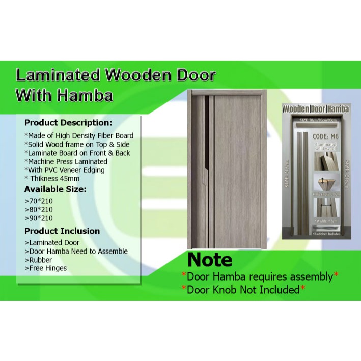 Laminated door With Hamba perfect to your house | Shopee Philippines