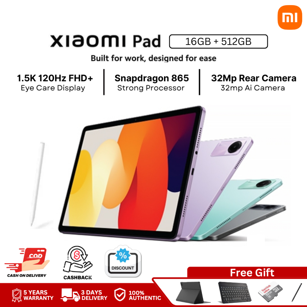 Xiaomi Tab 10.5 Inch 16+512GB ROM Learning Tablet Online Classroom HD ...
