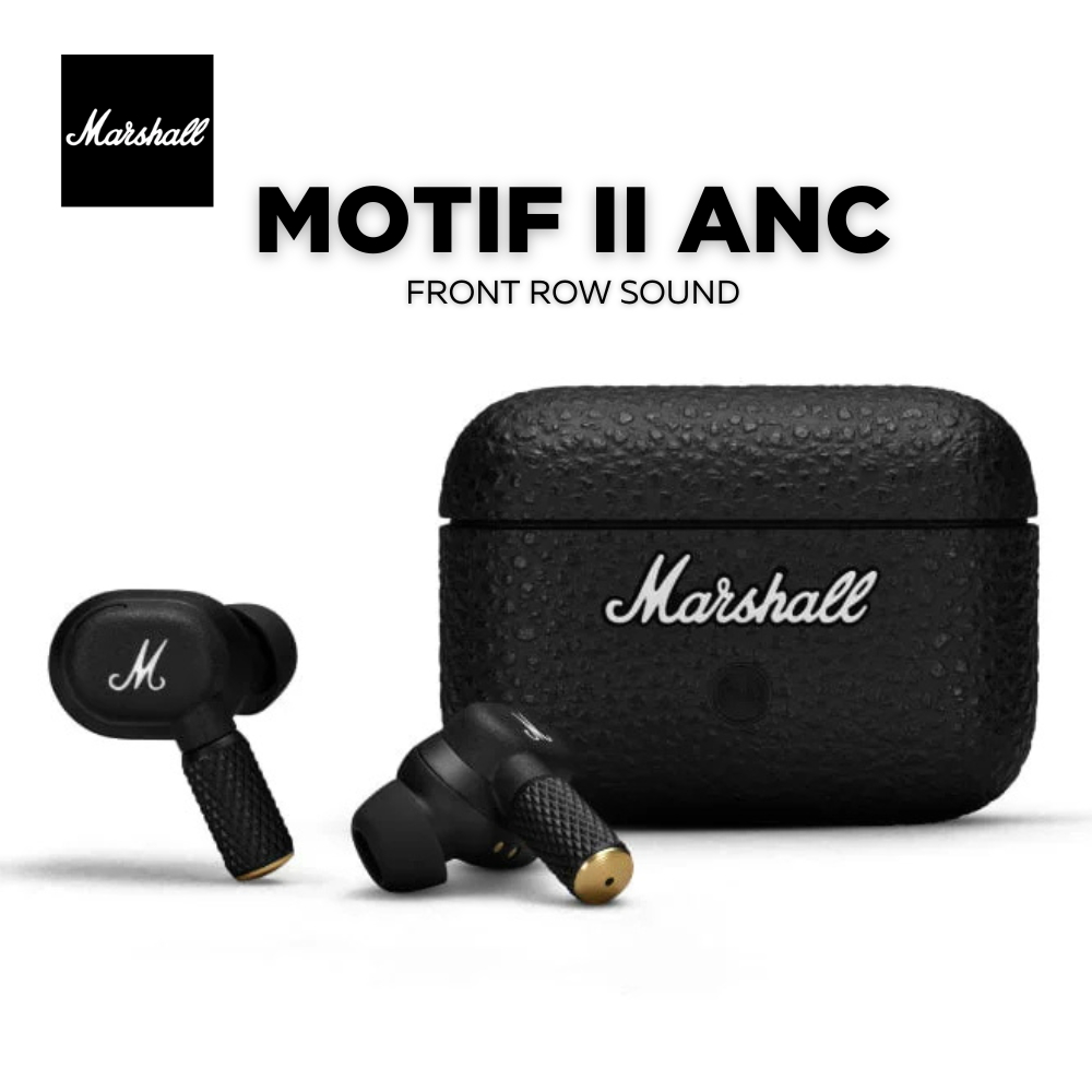 MARSHALL MOTIF II ANC Black Noise Cancelling Wireless Earbuds Motif A.N ...