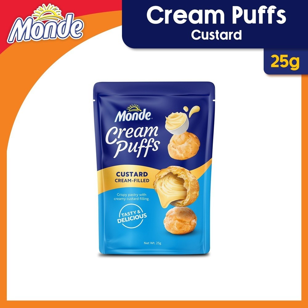 Monde Special Cream Puffs Custard 25G | Shopee Philippines